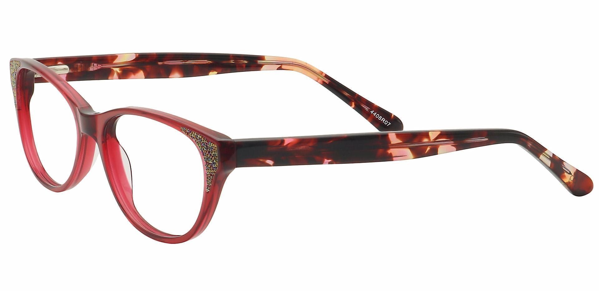 Rae Oval Eyeglasses Frame - Red | Women's Eyeglasses | Payne Glasses