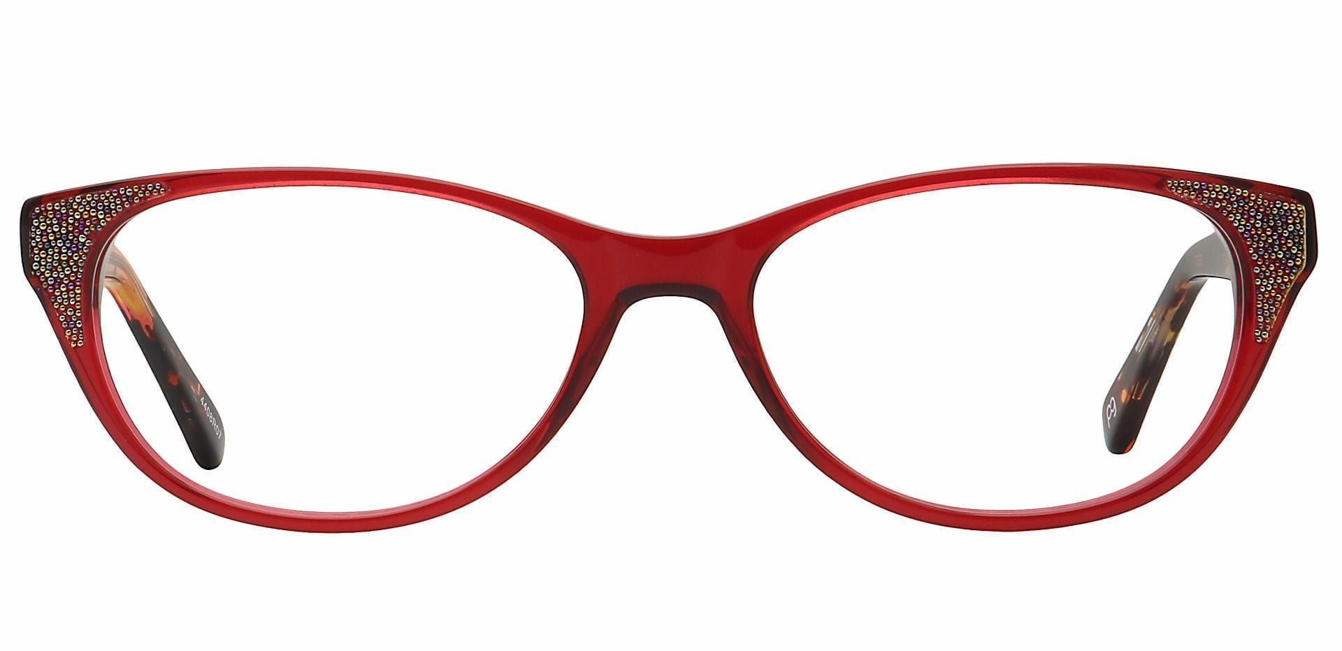 Rae Oval Eyeglasses Frame - Red | Women's Eyeglasses | Payne Glasses