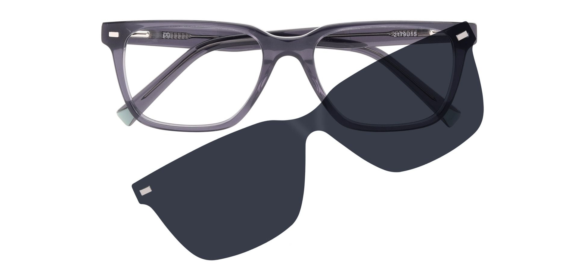 Pierce Rectangle Prescription Glasses - Gray | Men's Eyeglasses | Payne ...