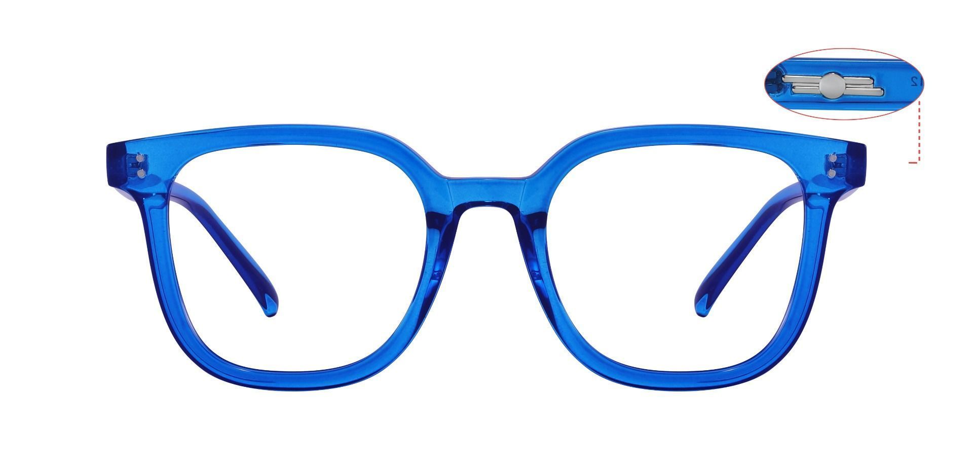 Florian Square Prescription Glasses - Blue | Men's Eyeglasses | Payne ...