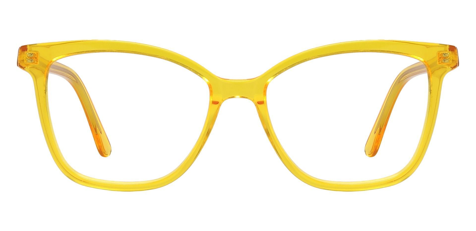 Eva Square Prescription Glasses - Neon Yellow | Women's Eyeglasses ...