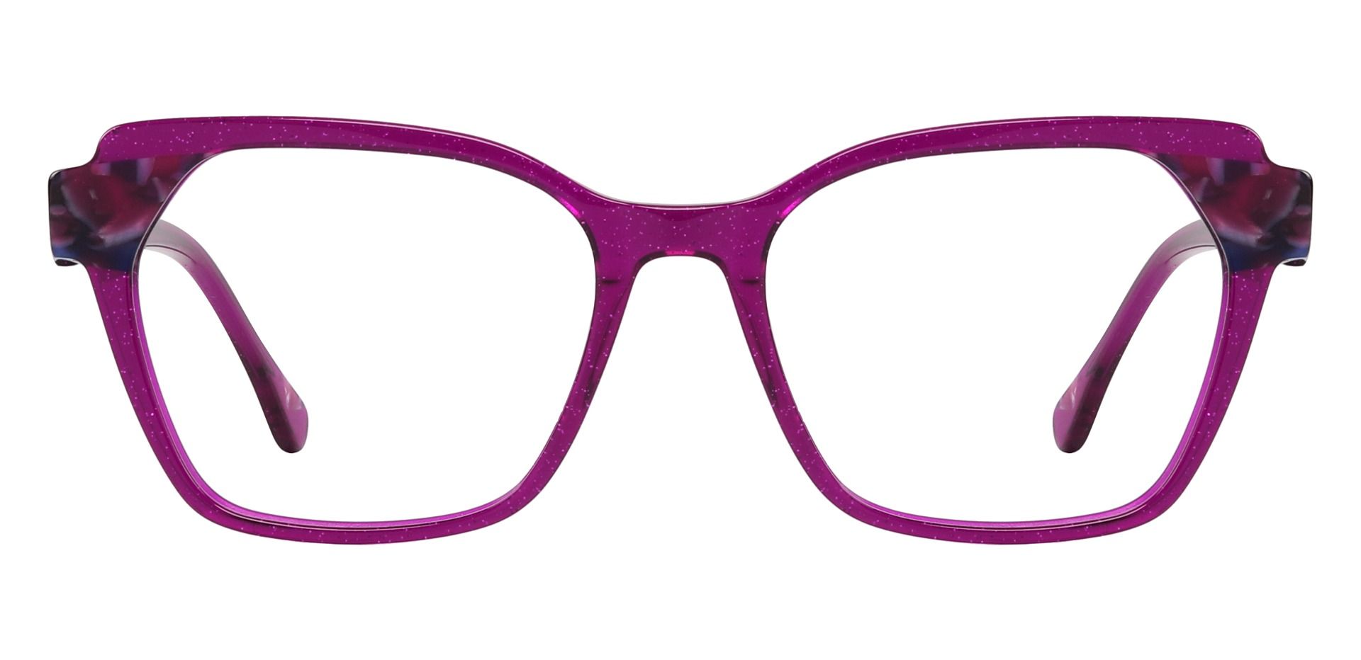 Brookelle Square Prescription Glasses - Sparkle Purple Berry | Women's ...