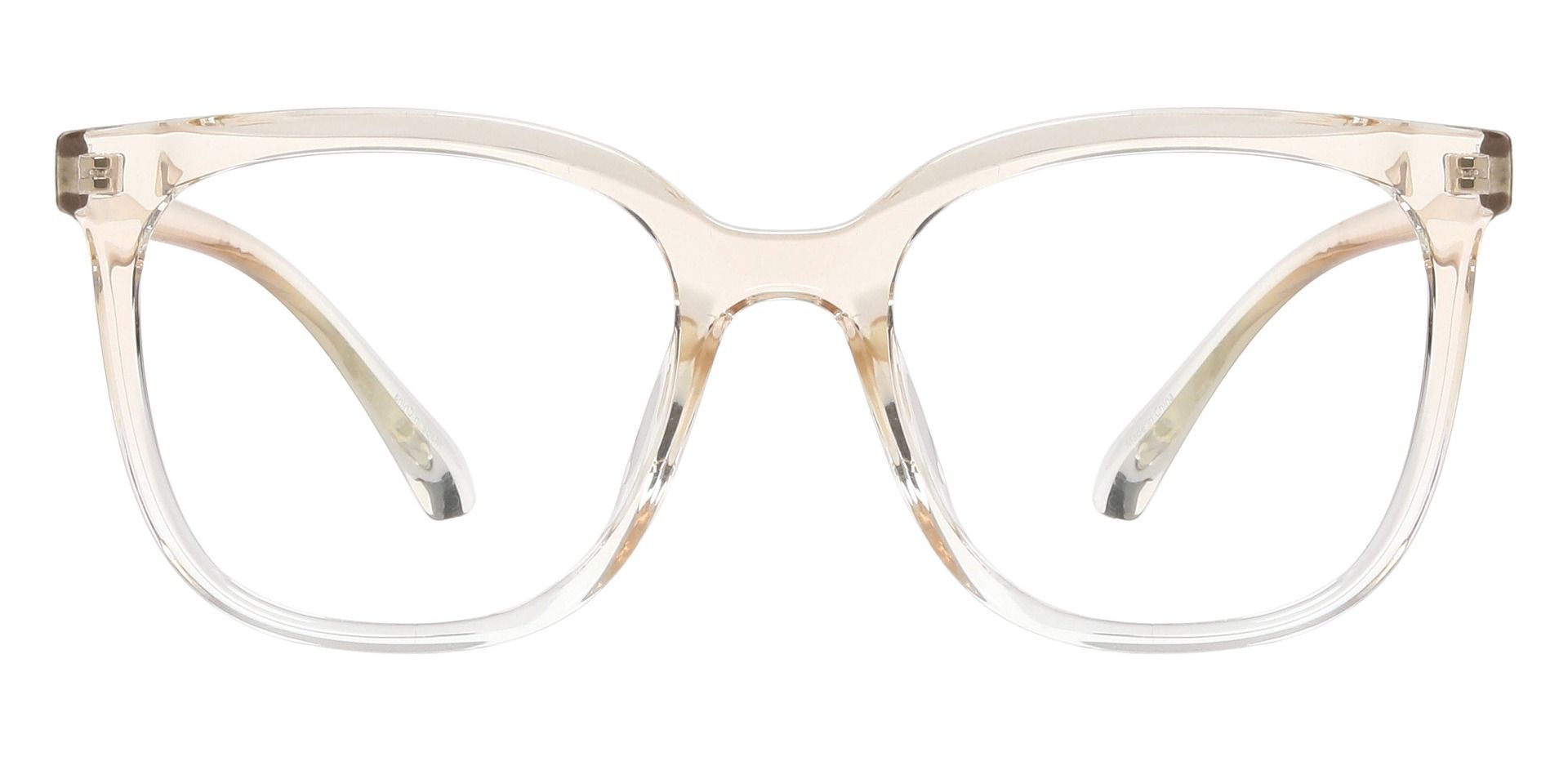 Morales Square Eyeglasses Frame - Transparent Champagne Fade | Women's ...